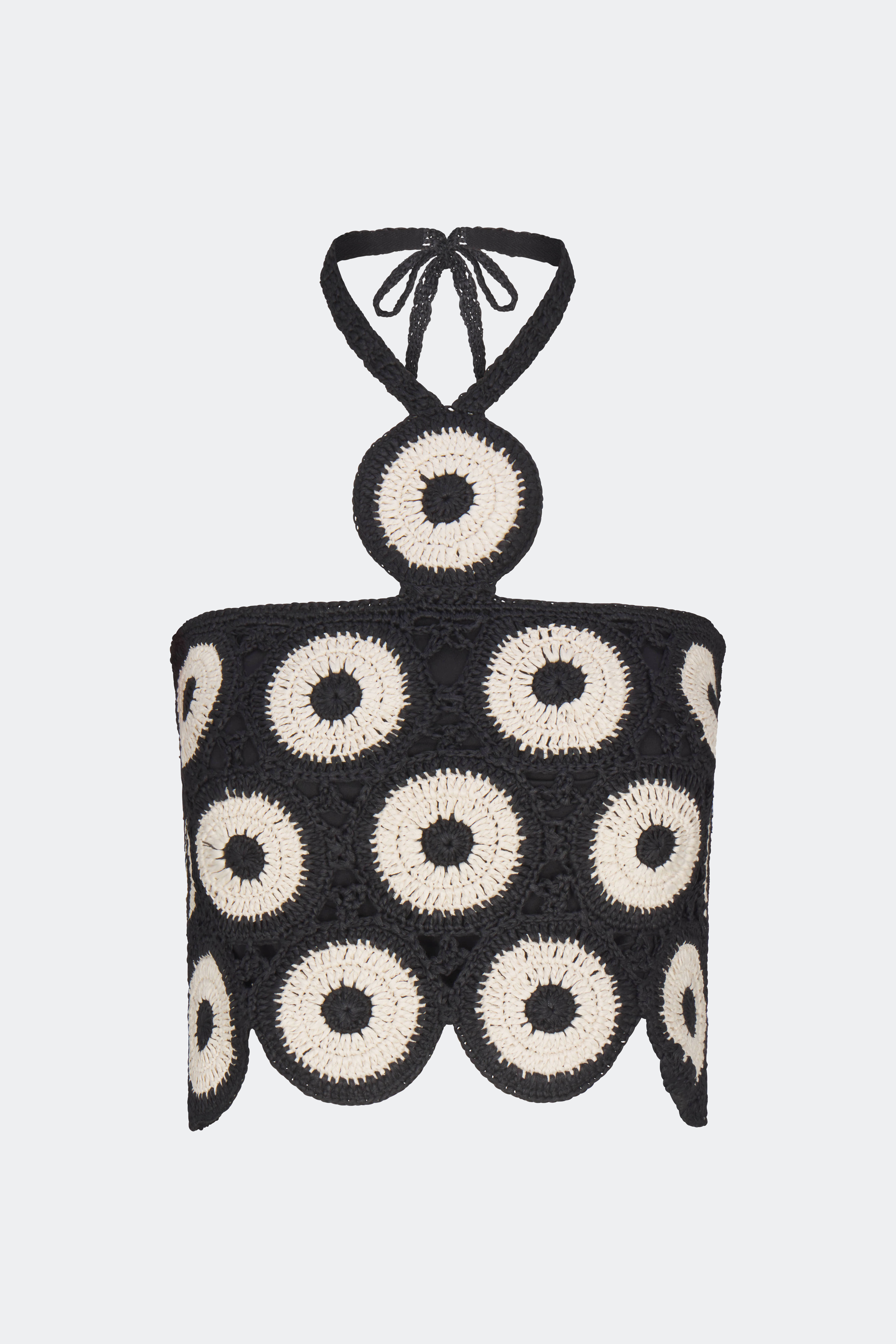 Atlas Crochet Top In Cream/Black – Simon Miller